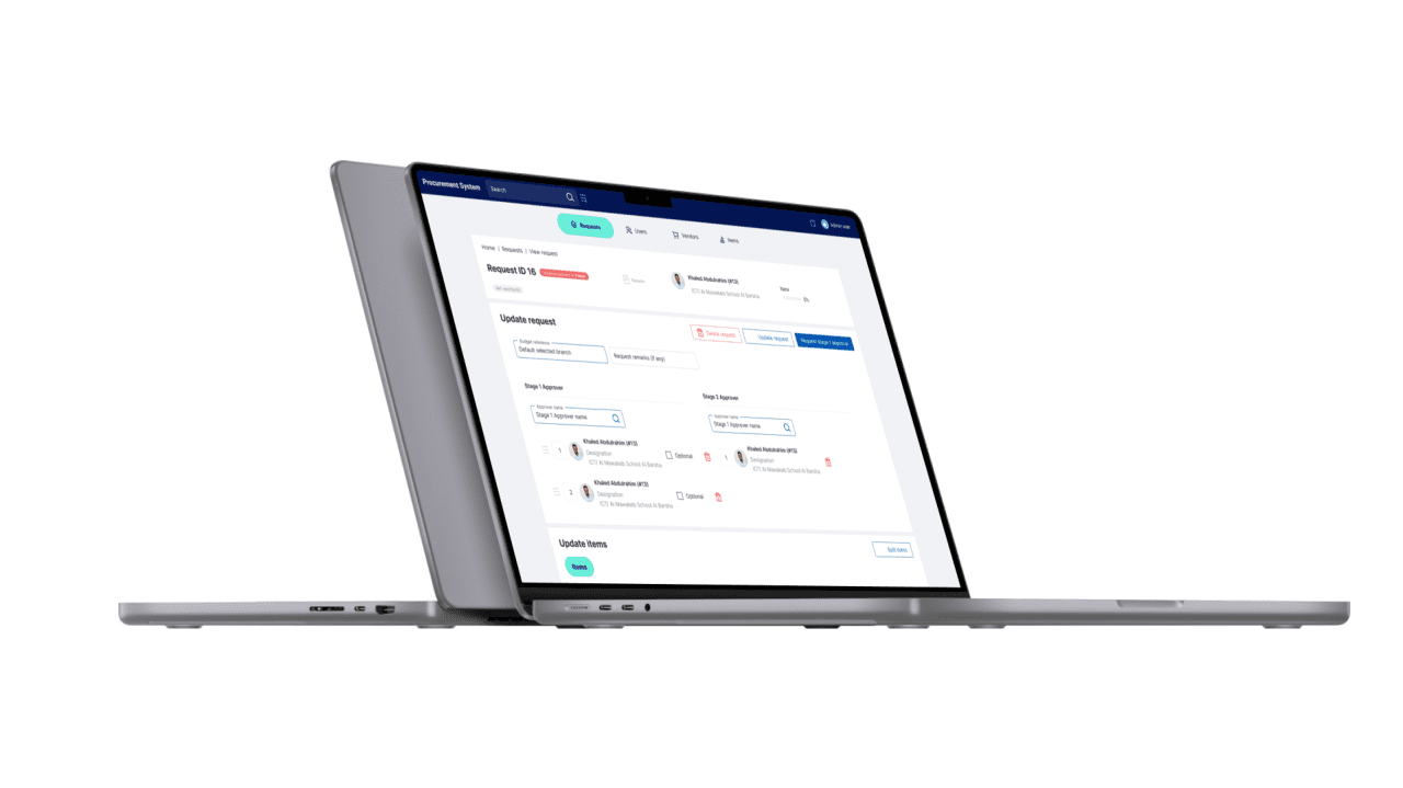 Procurement Management System - UI UX design and full stack web ...